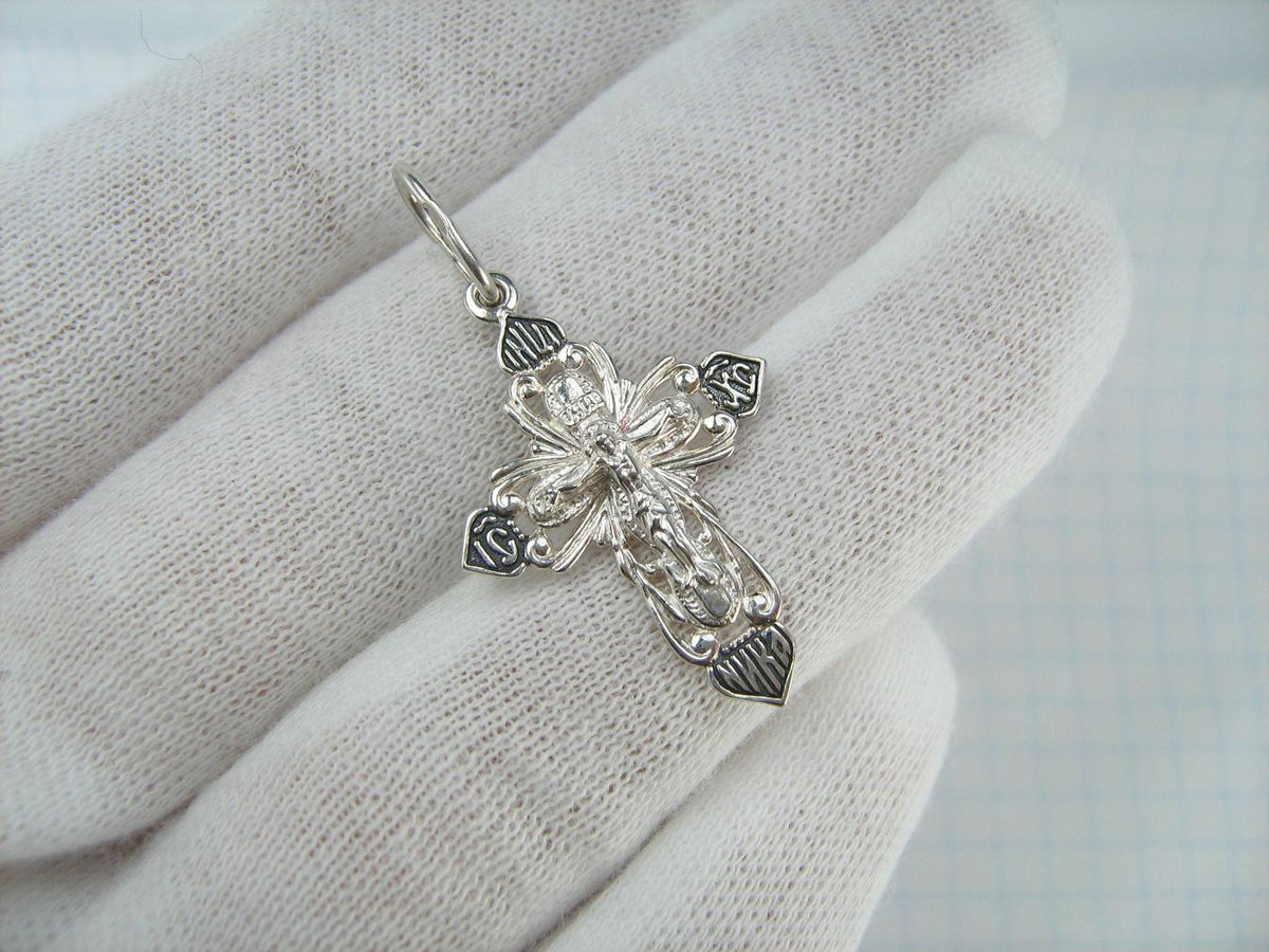 Religious Amulet 925 Sterling Silver Cross Pendant Jesus Crucifix ...