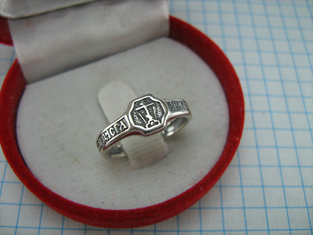 For Good Luck! 925 Sterling Silver Ring US size 5.75 Christian Prayer ...